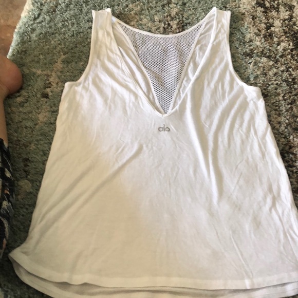 ALO Yoga | Tops | Alo Yoga White Tank | Poshmark